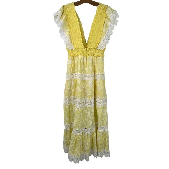 Waimari | Dresses | Waimari Dulce Mara Dress Womens S Tiered Lace Maxi ...